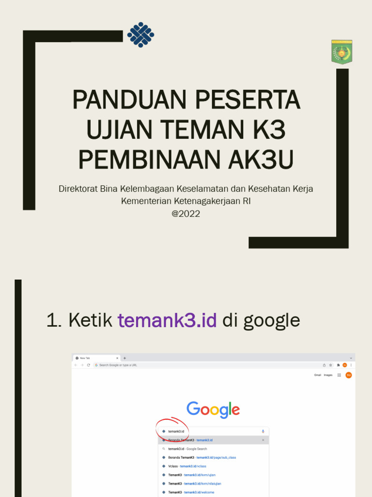 Panduan Peserta Ujian Teman K3 (AK3U) FIX | PDF