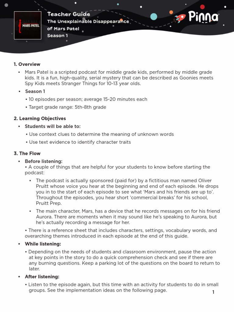 Mars Patel TG S1 Final | PDF | Poetry | Narration