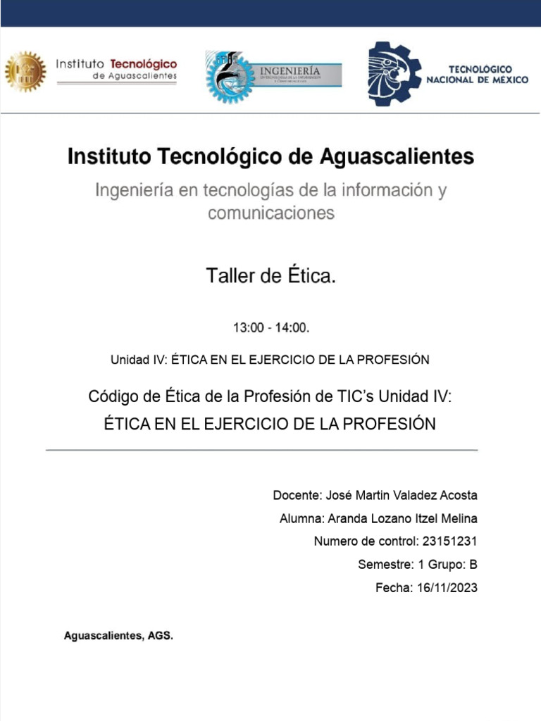 Código de Etica de TIC's IV Etica | PDF | Sociedad | Ingeniería