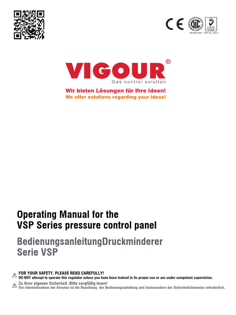 IQF-Operating Manual - VSP-8AE | PDF | Valve | Gases