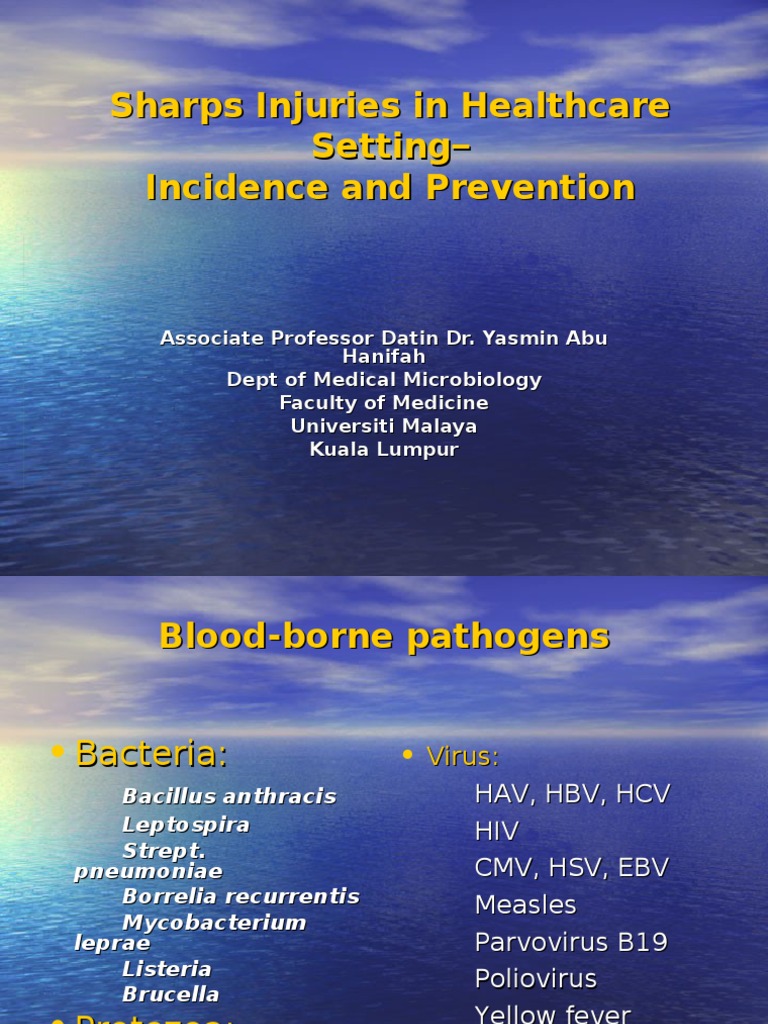 Sharps Injury Prevention in Healthcare | PDF | Diseases And Disorders ...