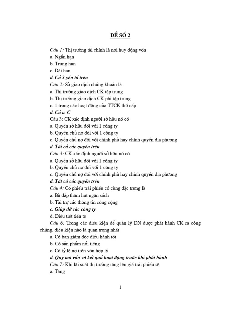 SRTC - de Thi 02 | PDF