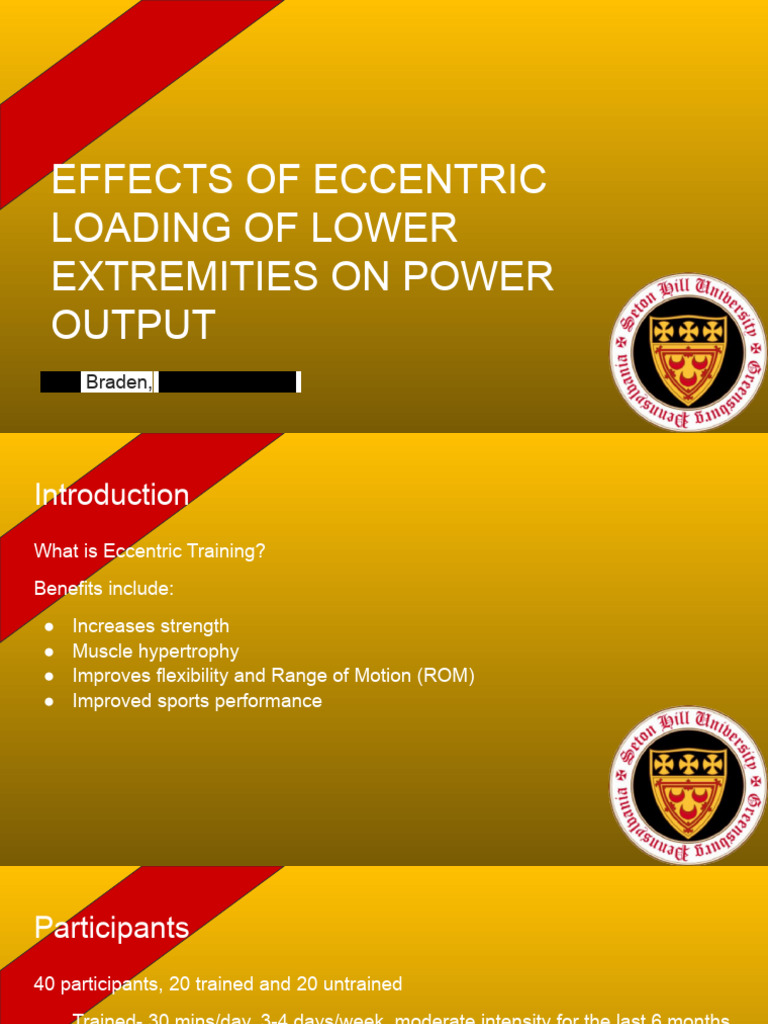 The Effects of Eccentric Loading of Lower Extremeties On Power Output ...