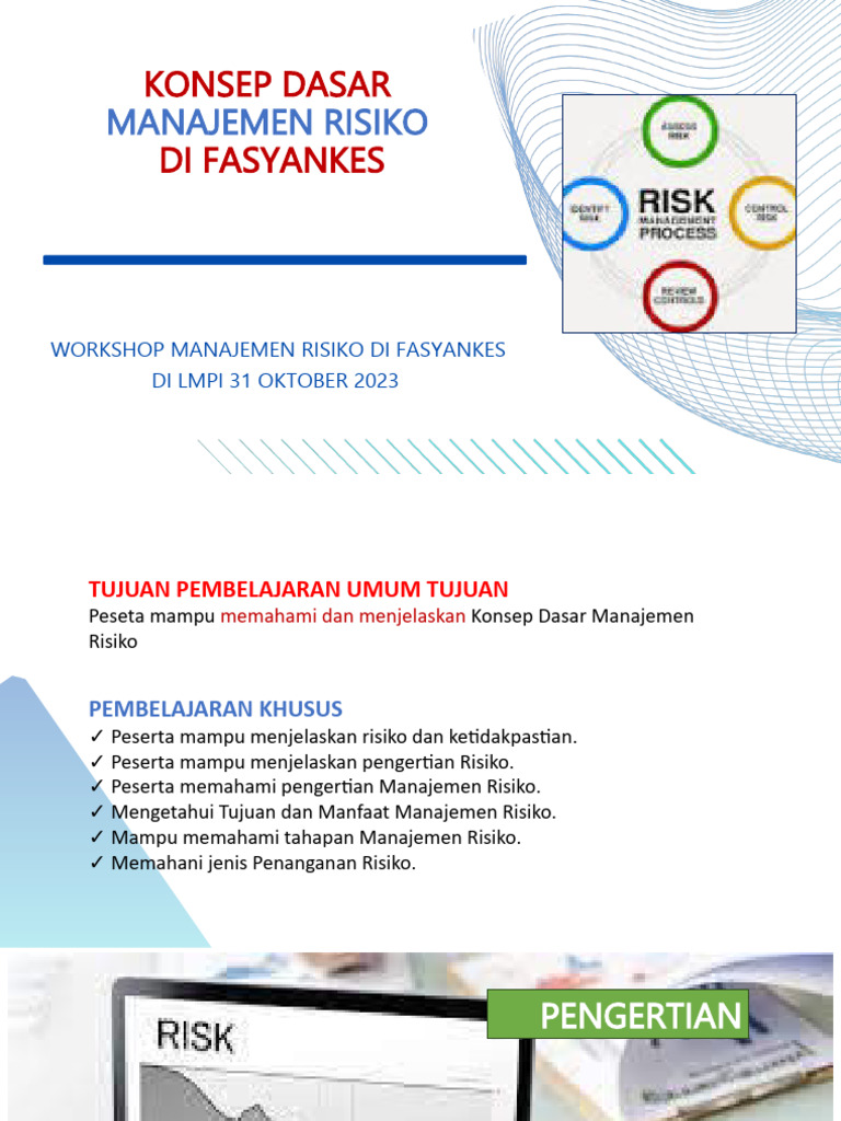 Konsep Dasar Manajemen Risiko | PDF