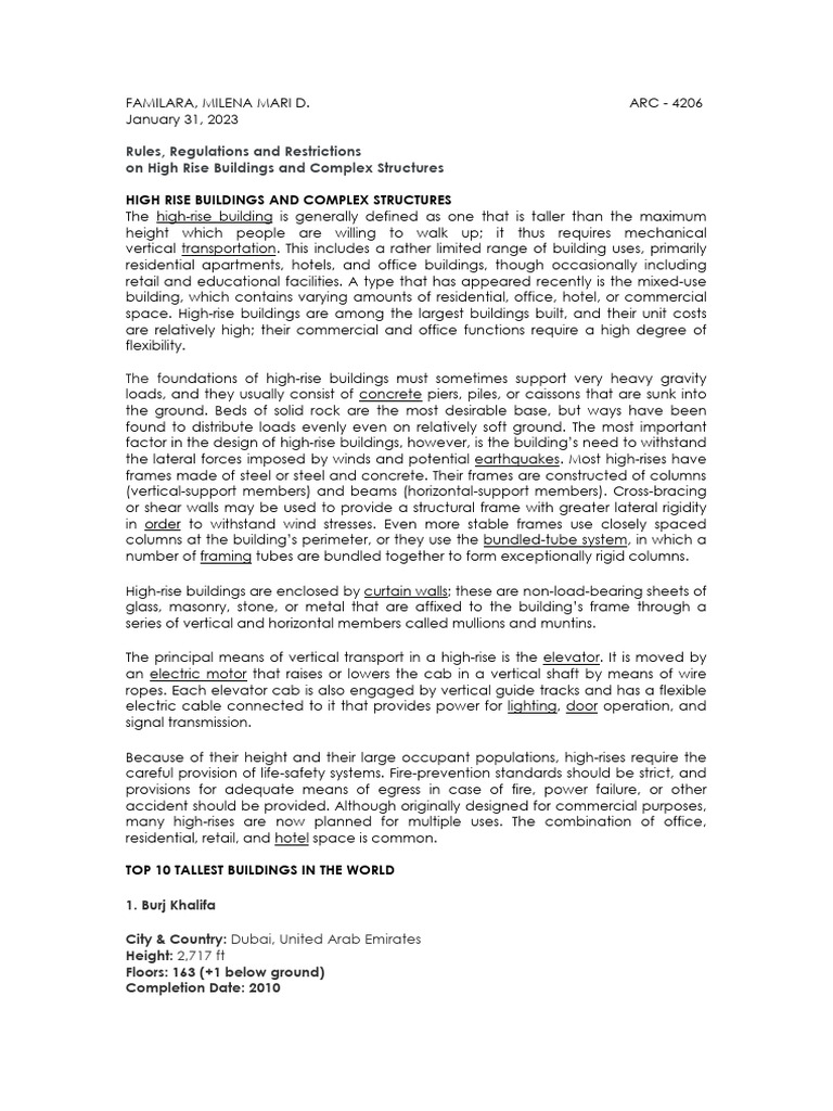 Rules and Regulation of High Rise Building | PDF | Cogeneration ...