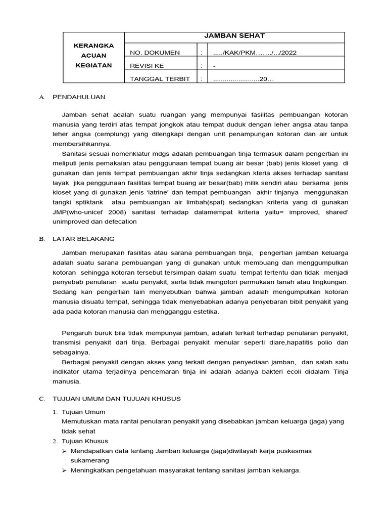 Panduan Jamban Sehat Puskesmas Sukamerang | PDF | Teknologi & Rekayasa
