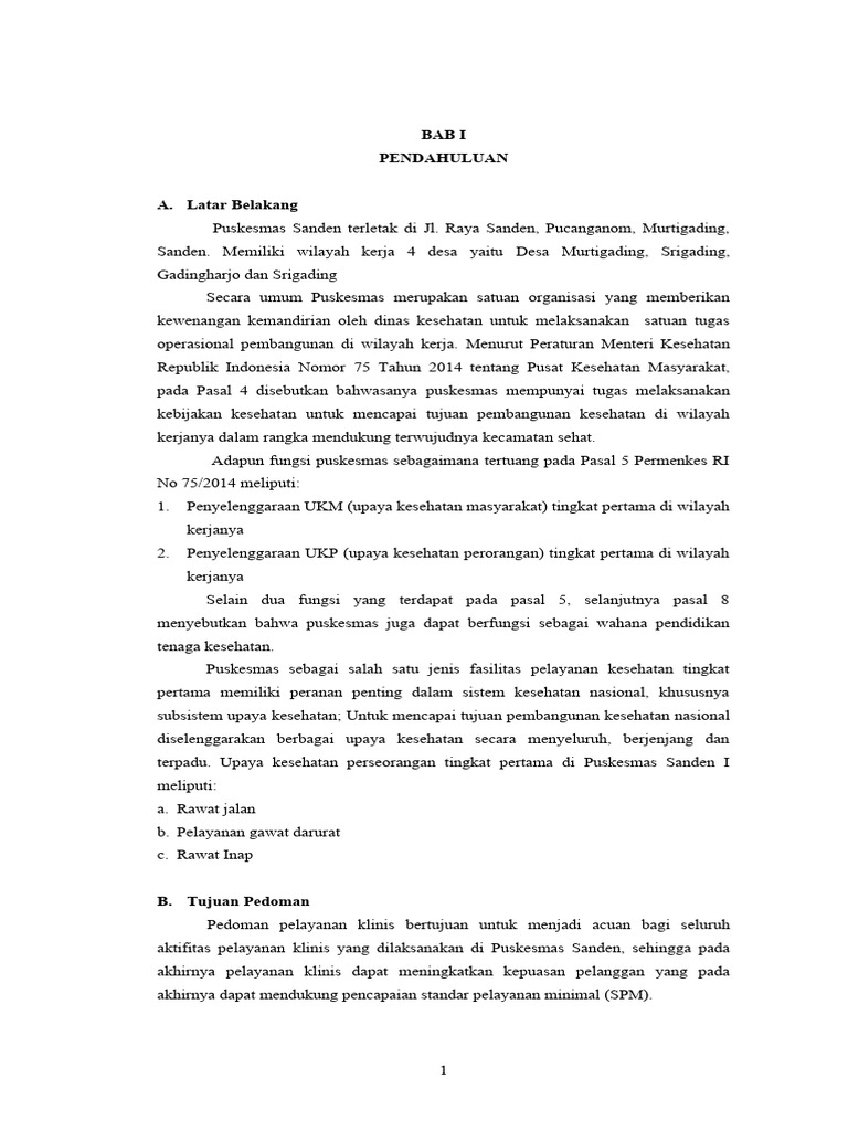 Layanan dan Fasilitas Puskesmas Sanden | PDF | Kesehatan Holistik