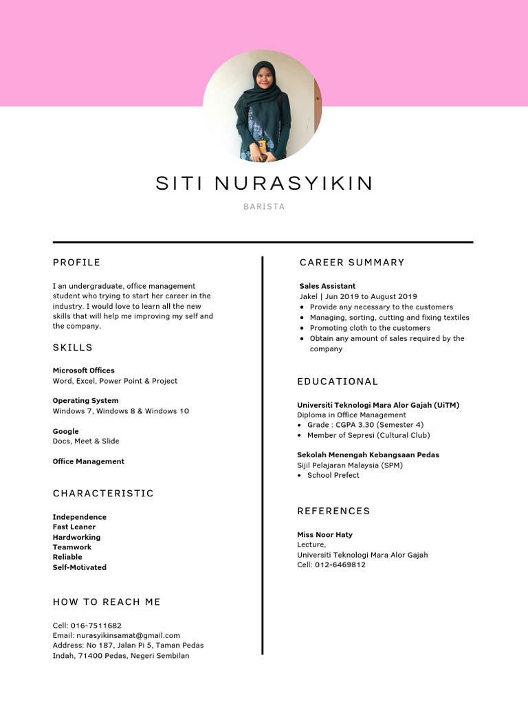 Contoh Resume Simple | PDF