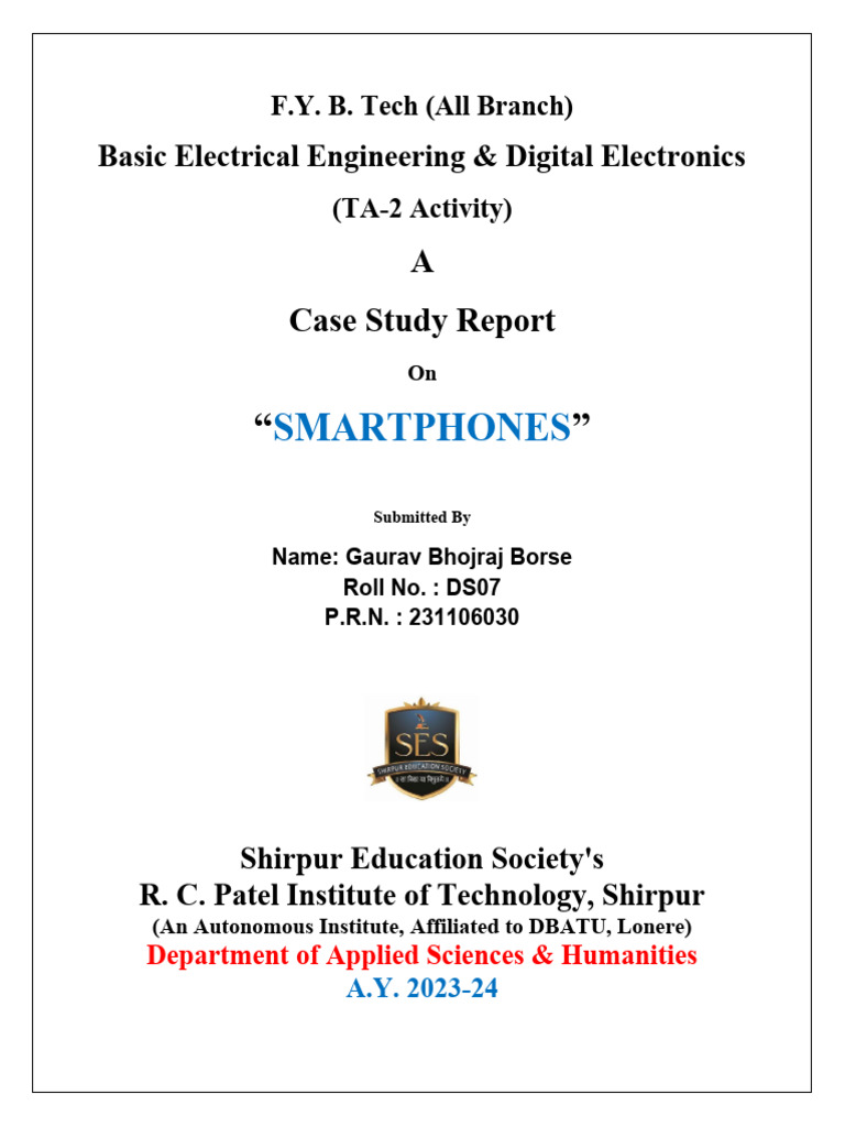 Case Study on Smartphone Usage | PDF | Smartphone | Focus Group