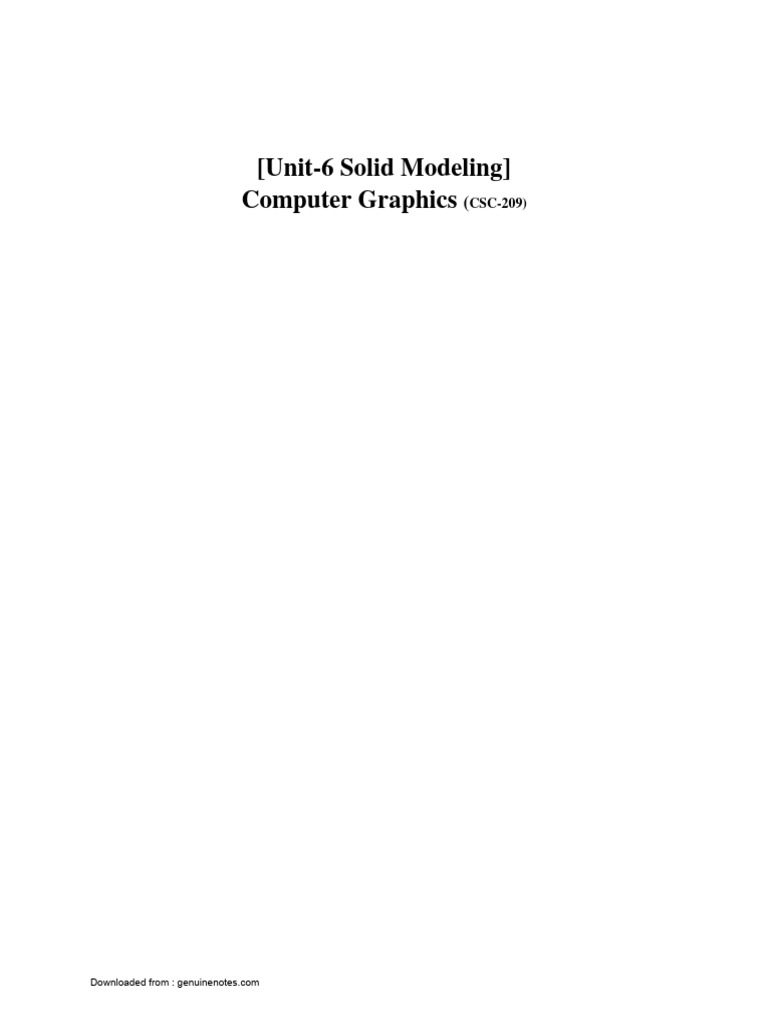 Solid Modeling | PDF | Vertex (Geometry) | 3 D Modeling