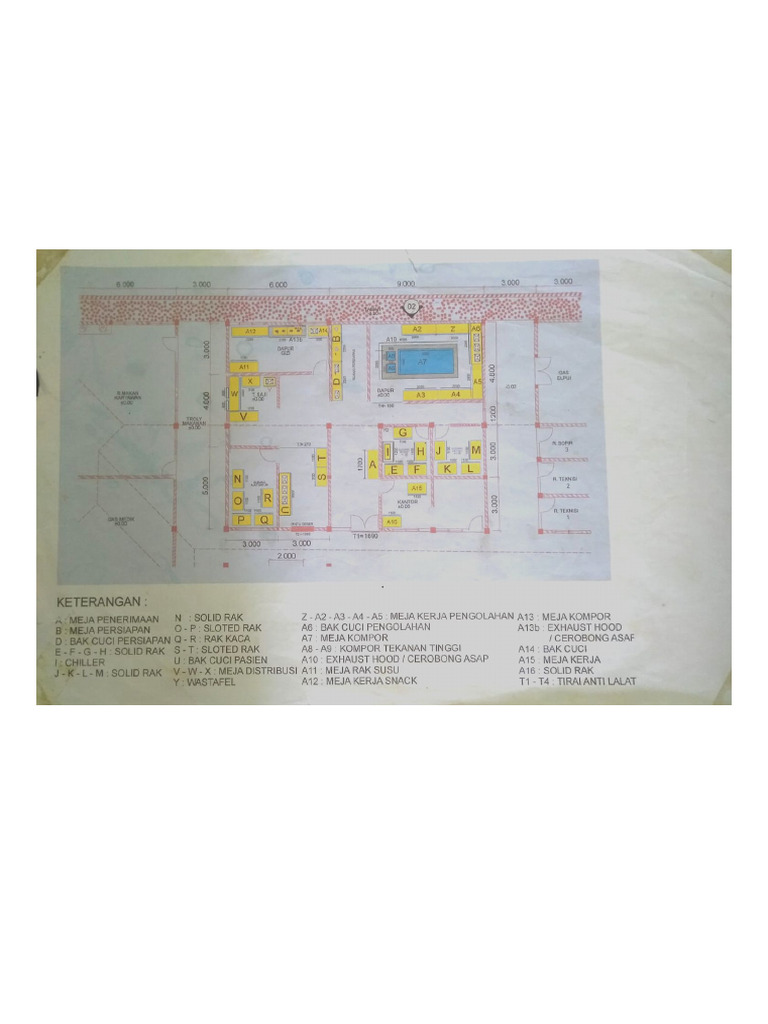 Denah Ruangan Instalasi Gizi | PDF