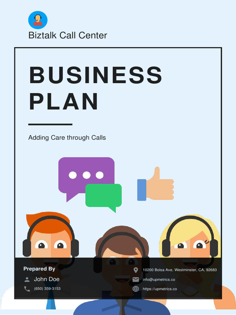 Call Center Business Plan Example | PDF | Value Added Tax | Call Centre