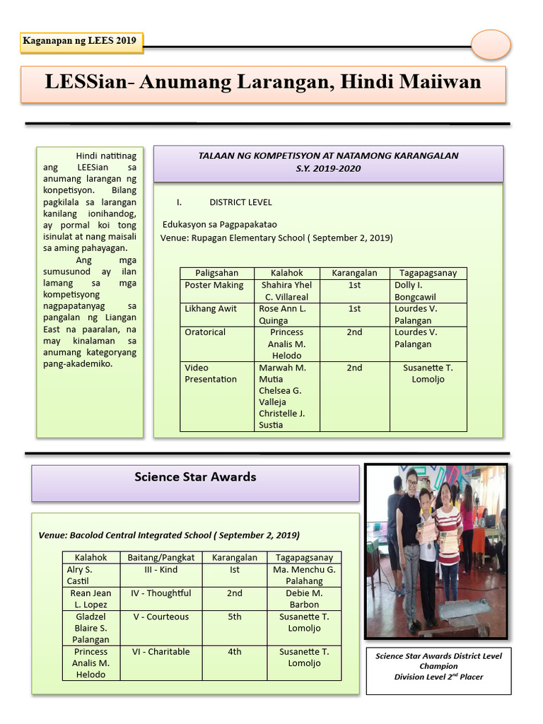 Science Star Awards | PDF