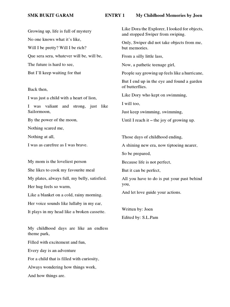 Childhood Memories in Verse | PDF