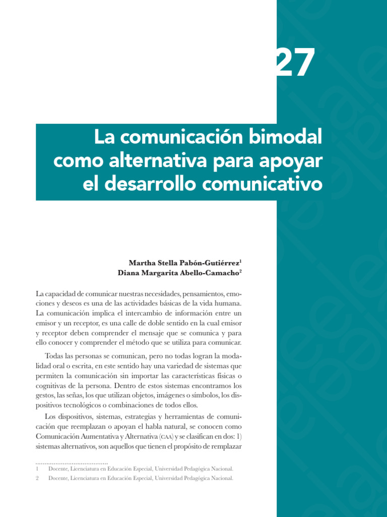 La Comunicación Bimodal | PDF | Comunicación | Palabra