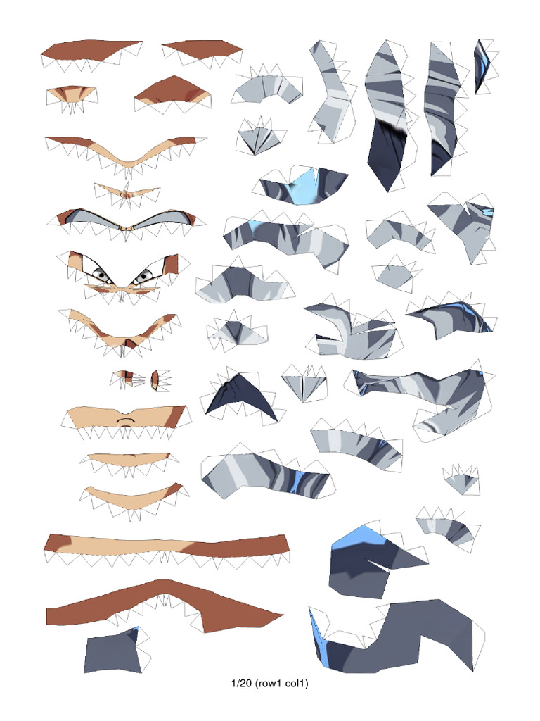 Goku Ultra Instinct Papercraft Template | PDF