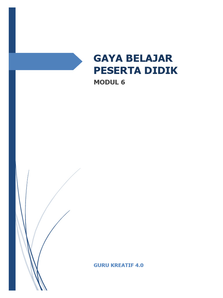 Modul 6 Gaya Belajar Peserta Didik | PDF | Pengembangan Diri | Sains ...