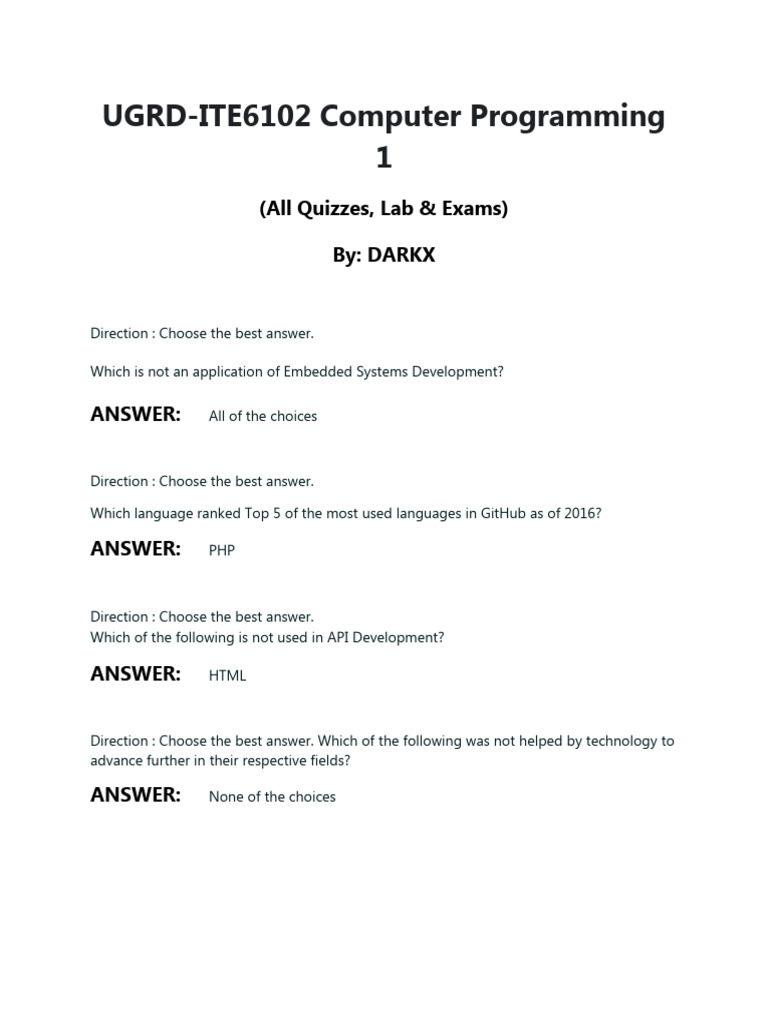 UGRD ITE6102 Computer Programming 1 PRELIM LAB Exam | PDF | Application Software | Php