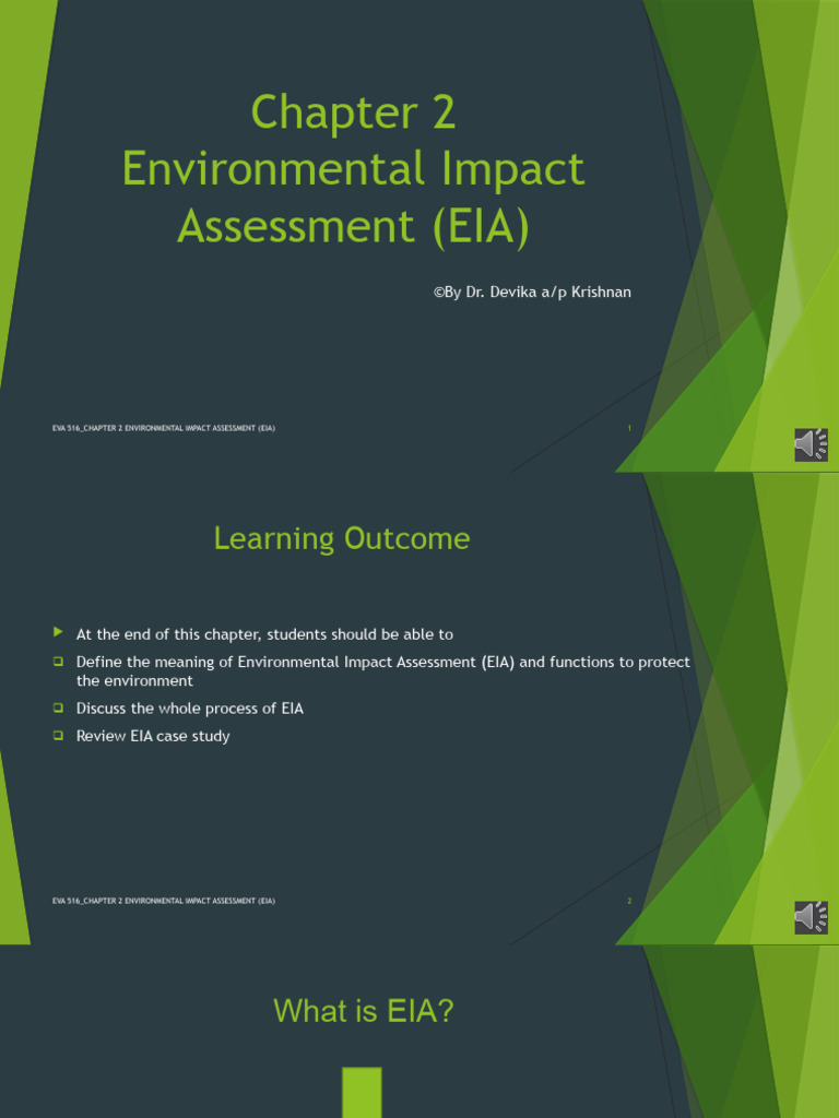 CHAPTER 2 - Environmental Impact Assessment (EIA) | PDF | Environmental Impact Assessment ...