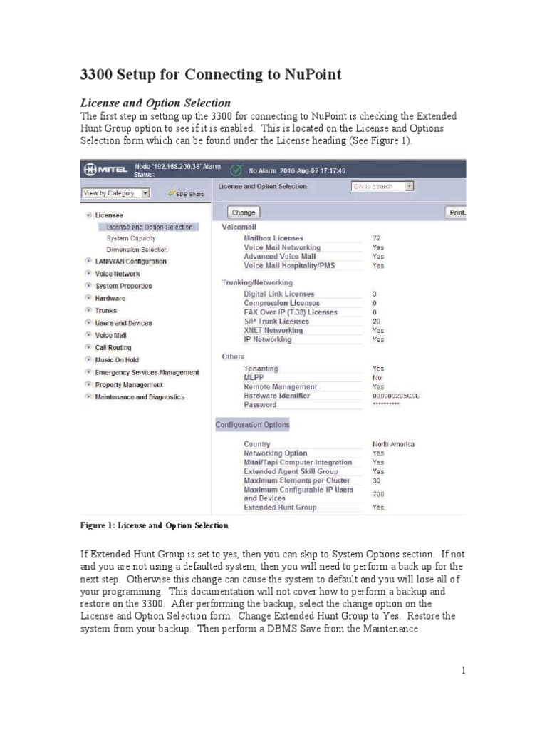 NuPoint Setup for 3300 Integration | PDF | Voicemail | Email
