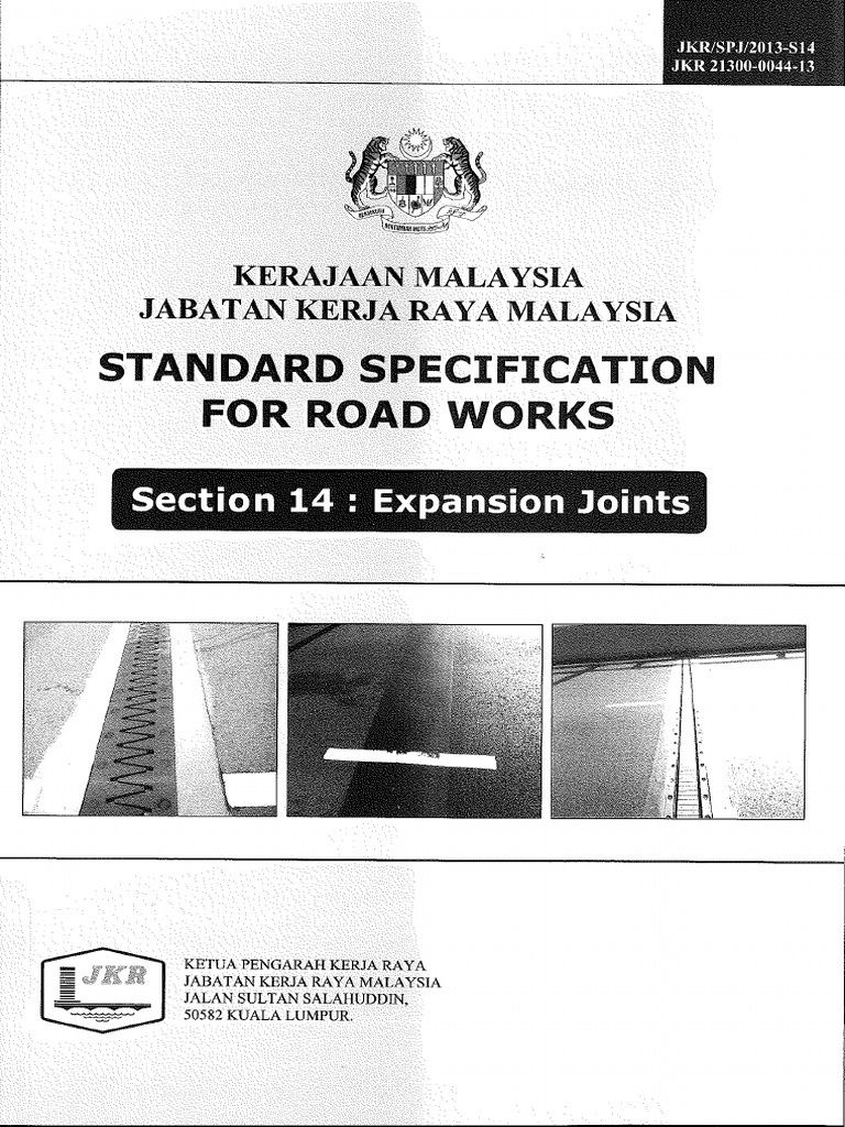 JKR SSRW Sec14 - Expansion Joints | PDF