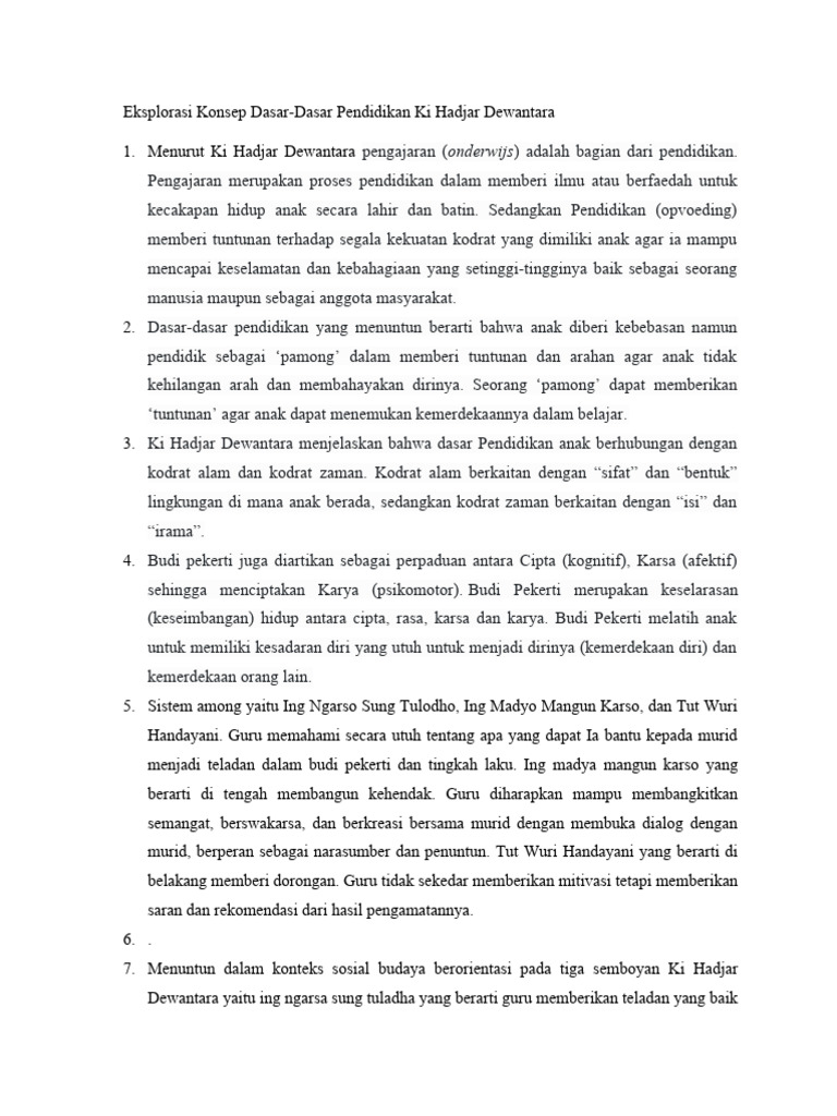 Eksplorasi Konsep Dasar Topik 2 Filosofi Pendidikan Nasional | PDF Eksplorasi Konsep Dasar Topik 2 Filosofi Pendidikan Nasional | PDF