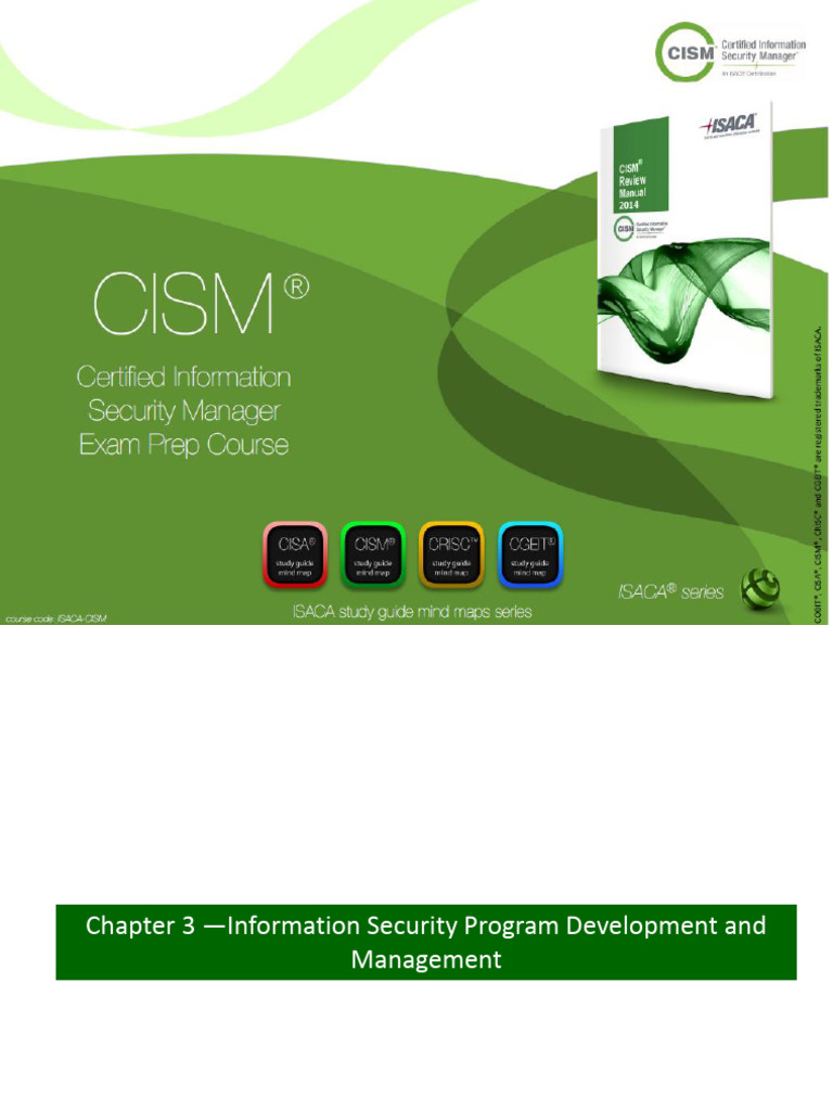 CISM Chapter3-Info Sec Program Development | PDF | Information Security | Computer Network