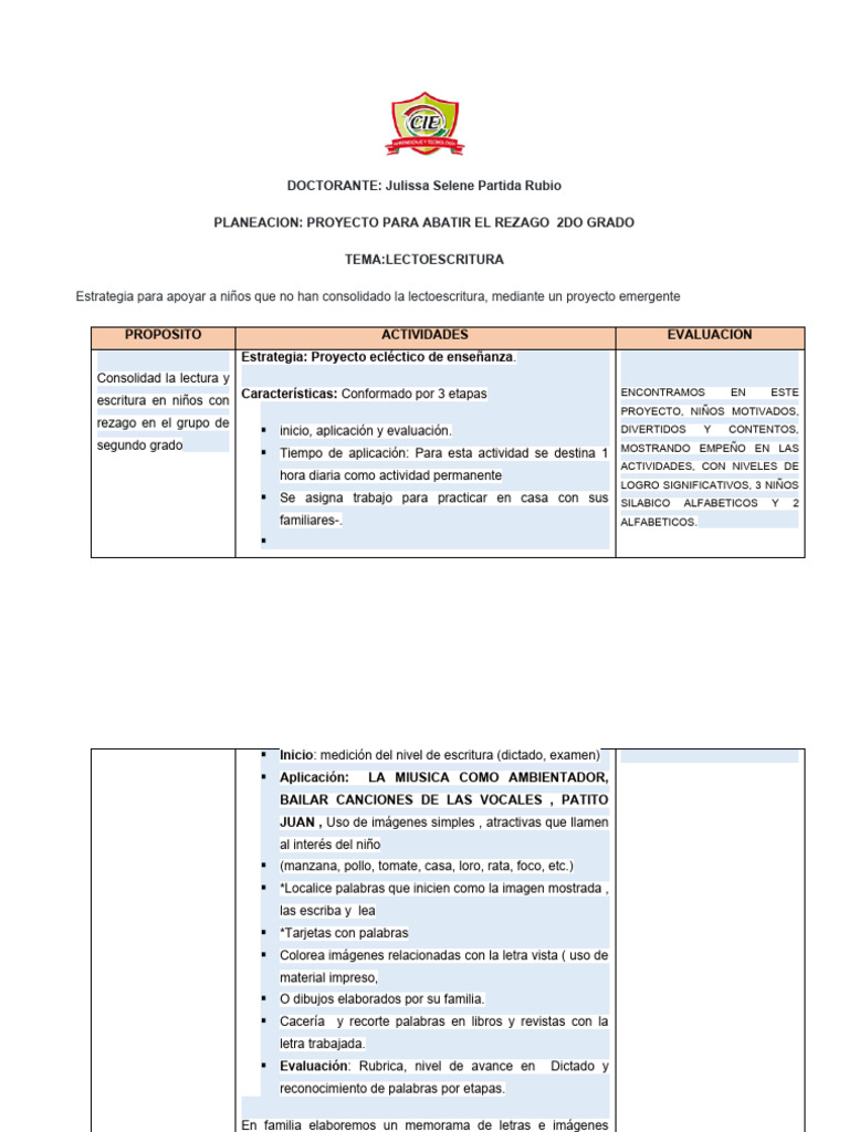 Planeacion de Propuesta Pedagogica | PDF | Comunicación humana | Escritura Planeacion de Propuesta Pedagogica | PDF | Comunicación humana | Escritura