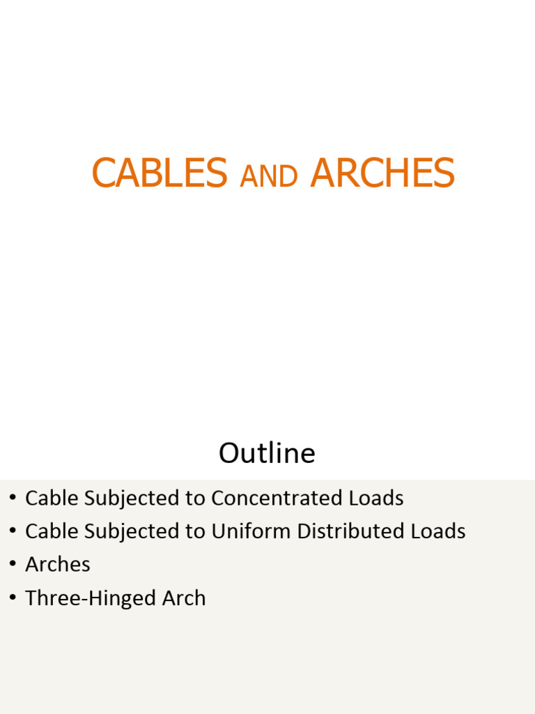 Cables and Arches | PDF | Bending | Continuum Mechanics