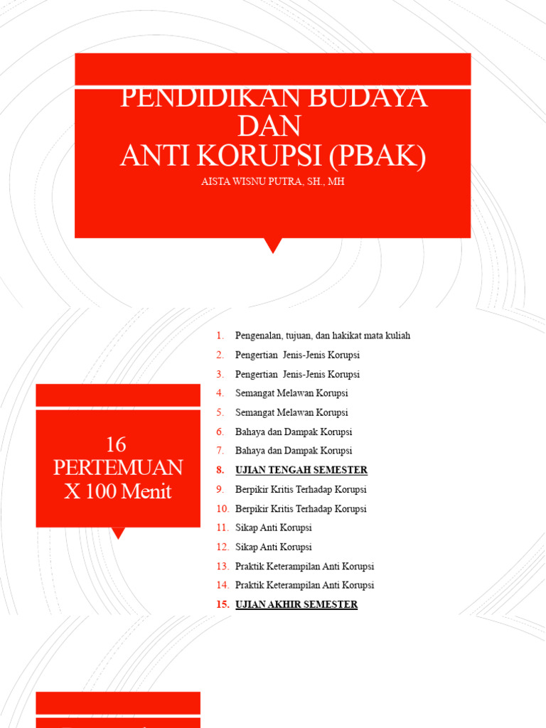 Pendidikan Budaya Dan Anti Korupsi (Pbak) | PDF | Politik | Ilmu Sosial