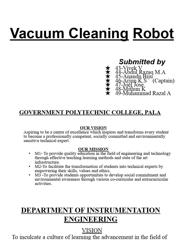 Vacuum Cleaning Robot | PDF | Arduino | Robot