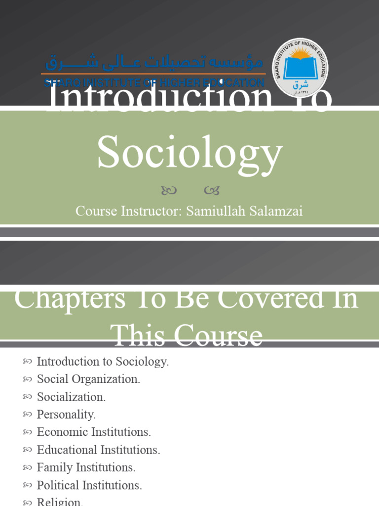 Introduction To Sociology (Chapter 1) | PDF | Sociology | Science