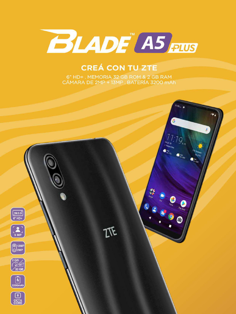 Ficha Tecnica Zte A5 Plus | PDF