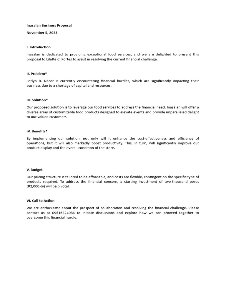 Business Proposal | PDF