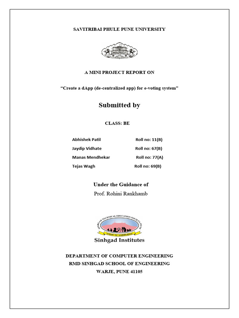 BCT_Mini_Proj[1] | PDF | Electronic Voting | Thread (Computing)