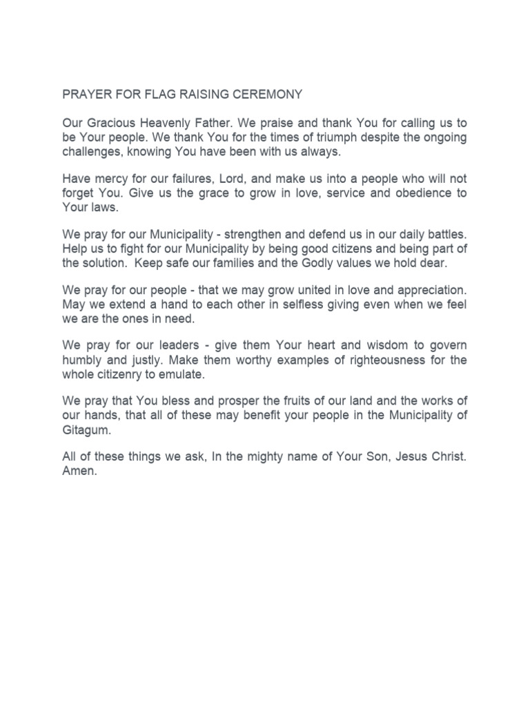 Short Prayer Convocation | PDF | Prayer | Love