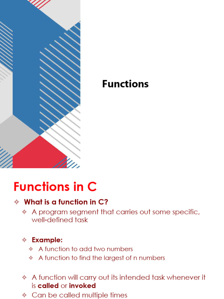 3 1 Functions Pdf Parameter Computer Programming Software Development