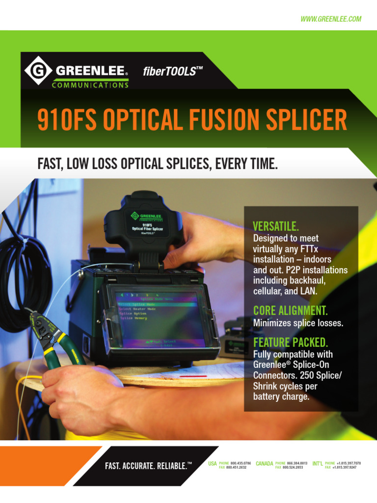 910FS Data Sheet | PDF | Optical Fiber | Electricity