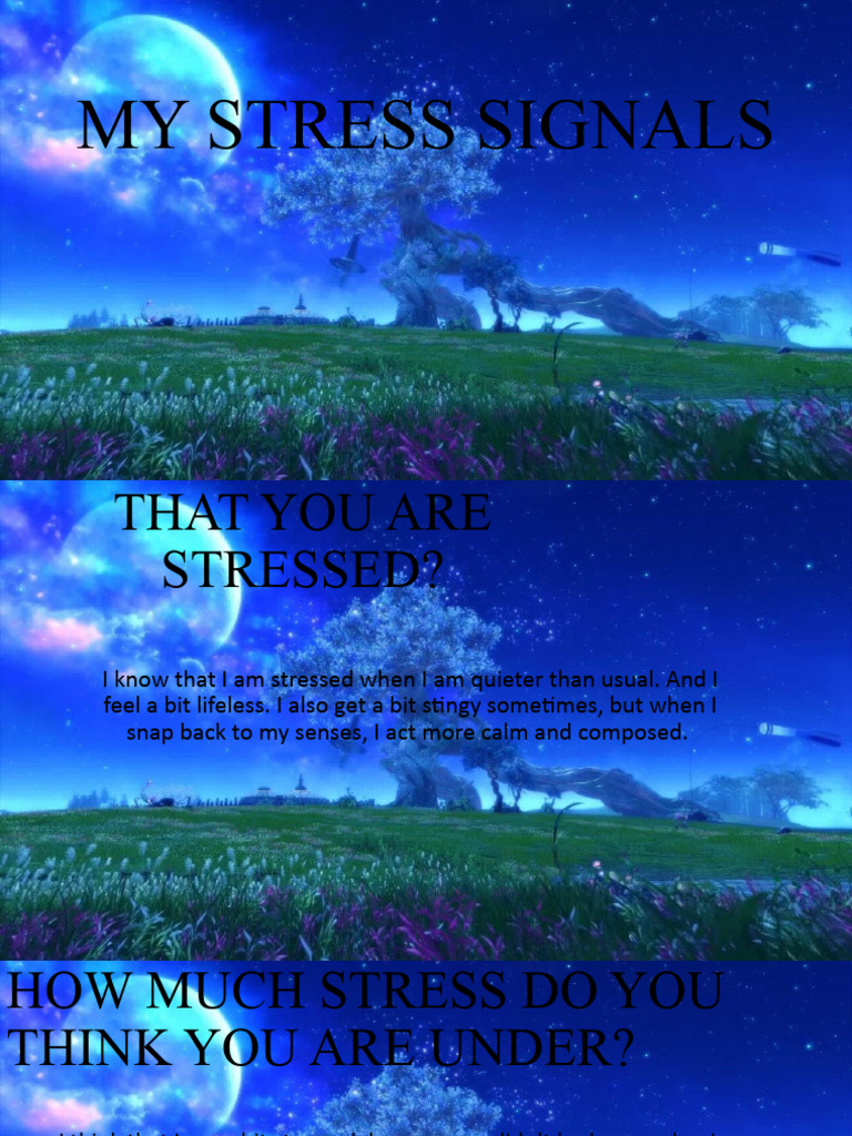 My Stress Signals Perdev | PDF | Language Arts & Discipline | Self ...