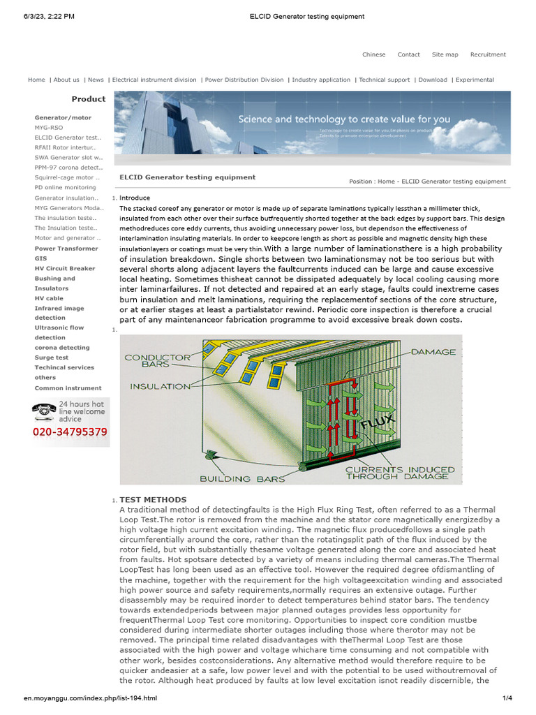 ELCID Generator Testing Equipment | PDF | Insulator (Electricity ...