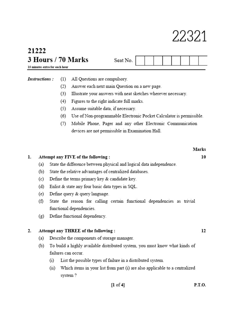 2022 Summer Question Paper (Msbte Study Resources) | PDF | Relational Database | Information ...