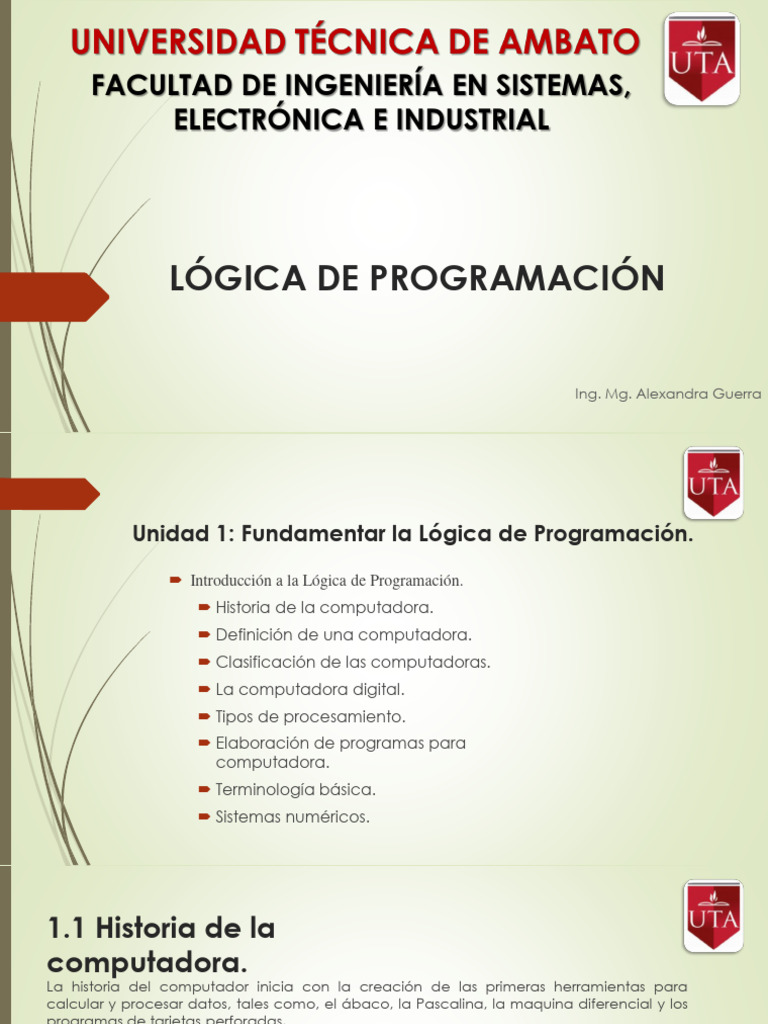C1 - Logica de Programacion | PDF | Lenguaje de programación | Hardware ...
