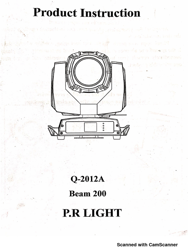1328 Moving Beam 200 5R Prolight | PDF