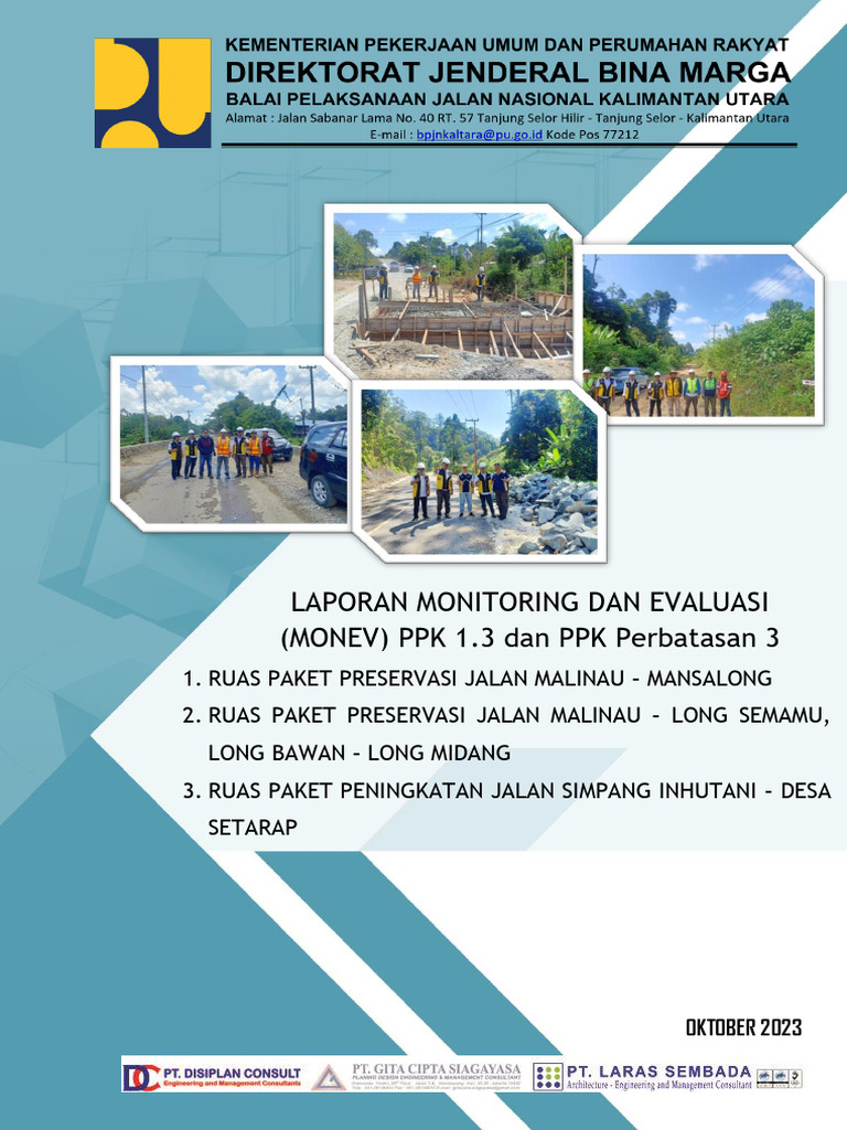 Monev Proyek Jalan Kalimantan Utara | PDF