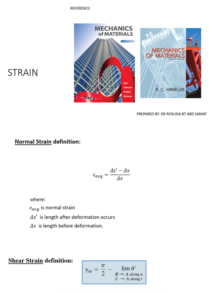 Chapter 1d Stress and Strain (Strain) | PDF | Deformation (Engineering) | Young's Modulus