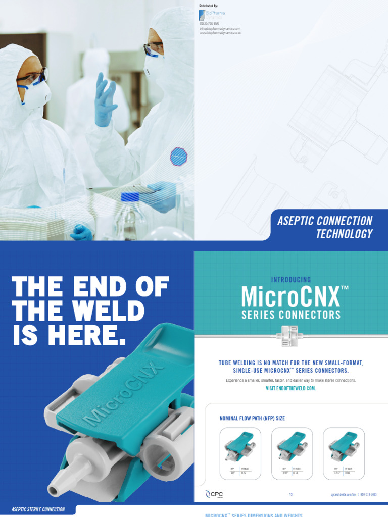 CPC Aseptic Connections | PDF | Sterilization (Microbiology) | Pipe ...