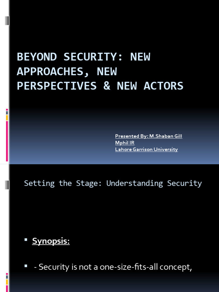 MS - Gill PPT-Beyond Security | PDF | Creativity | Science
