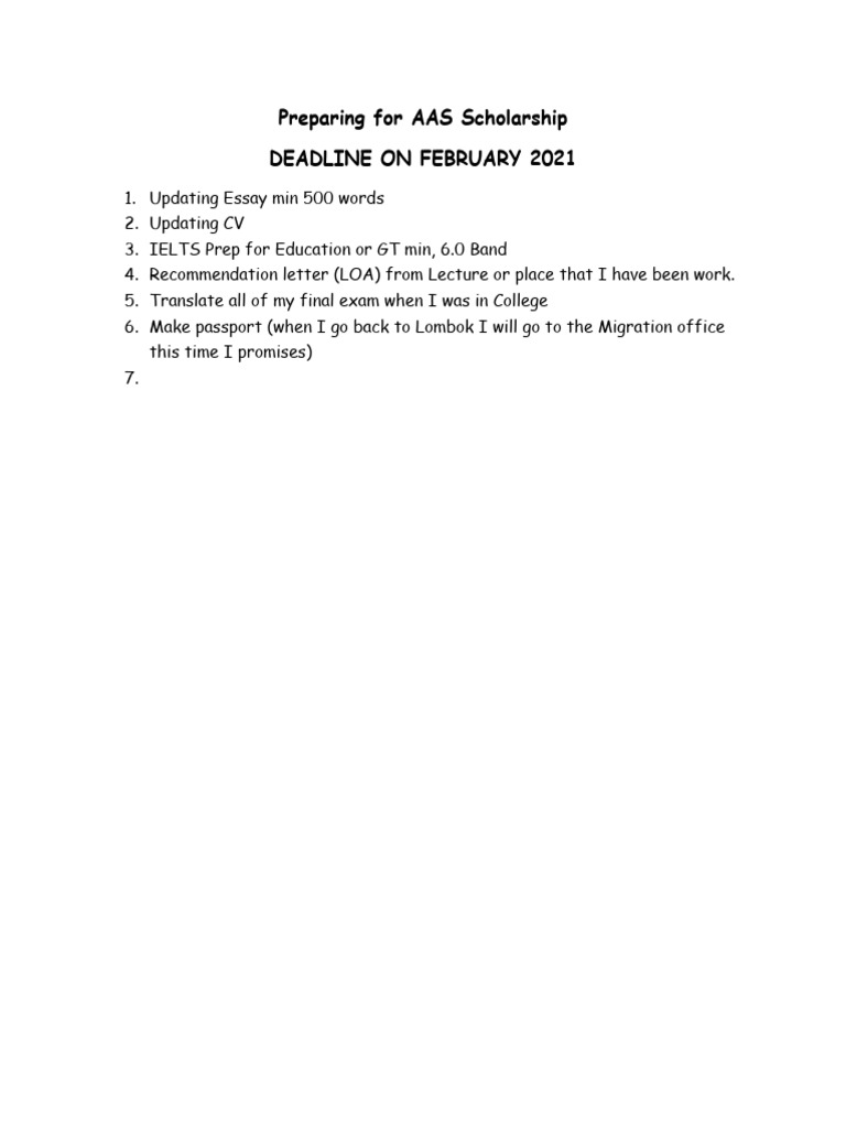 AAS Scholarship Preparation Guide | PDF