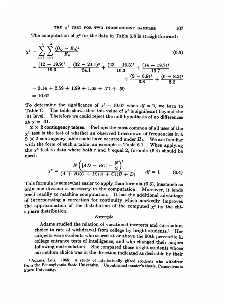 Module-III Chi Square | PDF | Chi Squared Test | Methodology