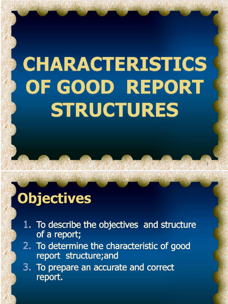 Characteristic of Good Report Structures | PDF